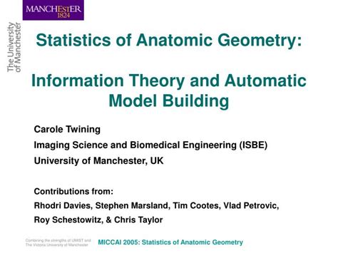 Ppt Statistics Of Anatomic Geometry Information Theory And Automatic Model Building