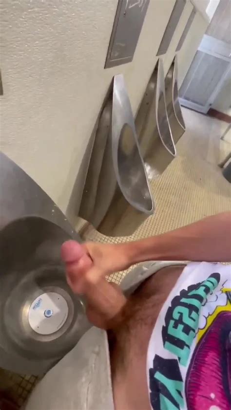 Masturbate Caught Cumming On Urinal At Public