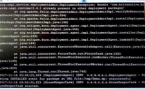 eclipse facing issue with kura and block reactive stack overflow