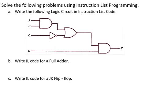 Solved Solve The Following Problems Using Instruction List