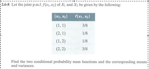 Solved Let The Joint Pmf Fx1 X2 Of X1 And X2 Be Given