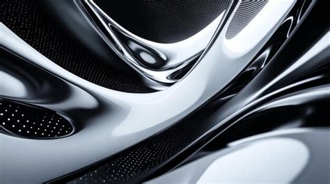 Abstract Metallic Surface With Curved Lines And Perforated Detail Premium Ai Generated Image