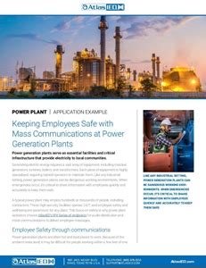 Power Plant Application Example AtlasIED