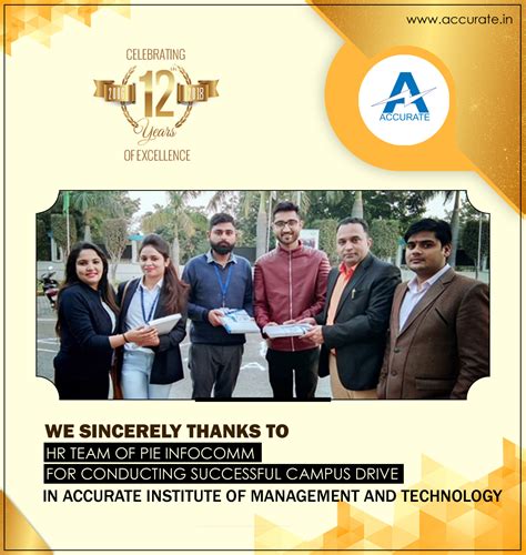 Hr Team Of Pie Infocomm Accurate Campus Blog Accurate Group Of Institutions One Of The
