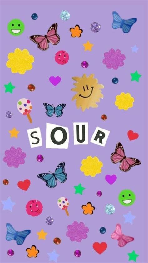 Olivia Rodrigo “sour” Album Cover Concept Wallpaper Stickers Album