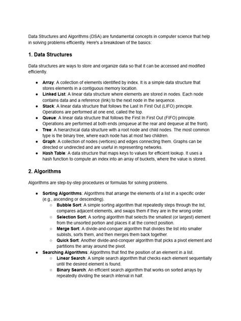 Dsa Basics Upload Pdf