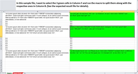 Excel Break Html Tags And Text Of A Single Cell In Multiple Rows