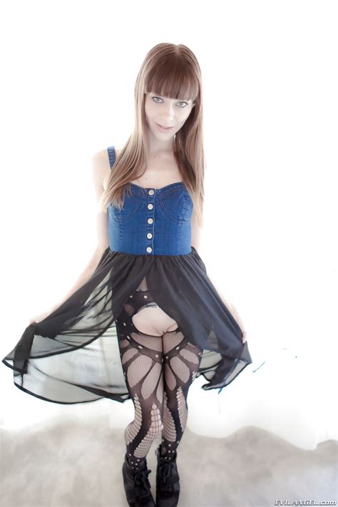 Tiny Titted Brunette Alexa Nova In Sheer Stockings Spreading Pussy Lips