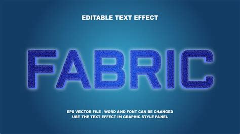 Premium Vector Editable Text Effect Fabric 3d Vector Template