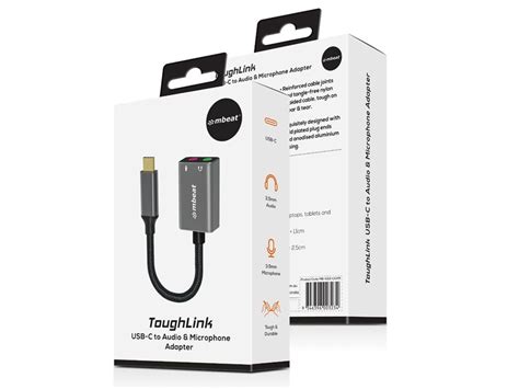MBeat ToughLink USB C To Audio Microphone Adapter MB XAD CAXM Audio Cables