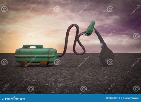 Vacuum Sucking Up Rug Cartoon Vector 88229741