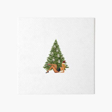 Lámina rígida Especial de Navidad Ten una pequeña Navidad sexy Chica modelo y árbol de