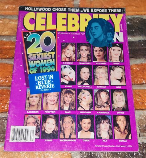 Vintage Celebrity Skn Magazine 1994 20 Sexiest Women Of 1994 Cindy