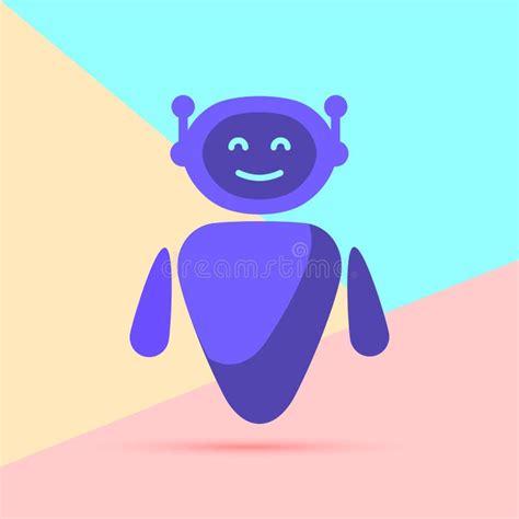 Robot Chat Bot On Pink Blue Colored Pastel Background Stock Illustration Illustration Of