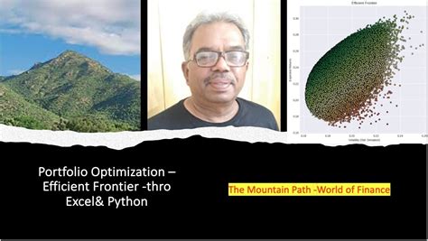 Modern Portfolio Theory Portfolio Optimization And Efficient Frontier Creation Using Excel And