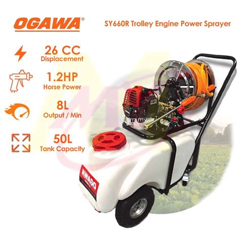 Ogawa Sy450r Portable Engine Power Sprayer 2 Stroke High Pressure