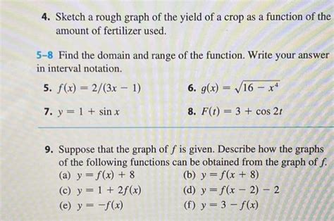 solved 4 sketch a rough graph of the yield of a crop as a