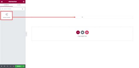 Vertical Timeline Widget HT Mega Addons For Elementor