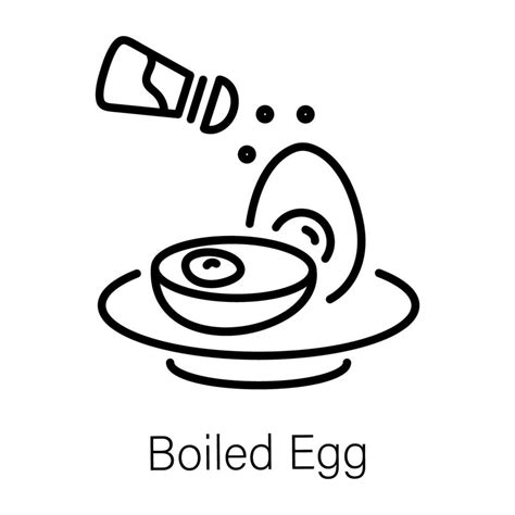 Trendy Boiled Egg 42118738 Vector Art At Vecteezy