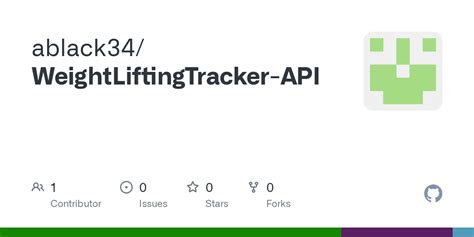 GitHub Ablack WeightLiftingTracker API