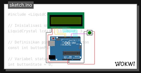 LCD Push Button Wokwi ESP32 STM32 Arduino Simulator