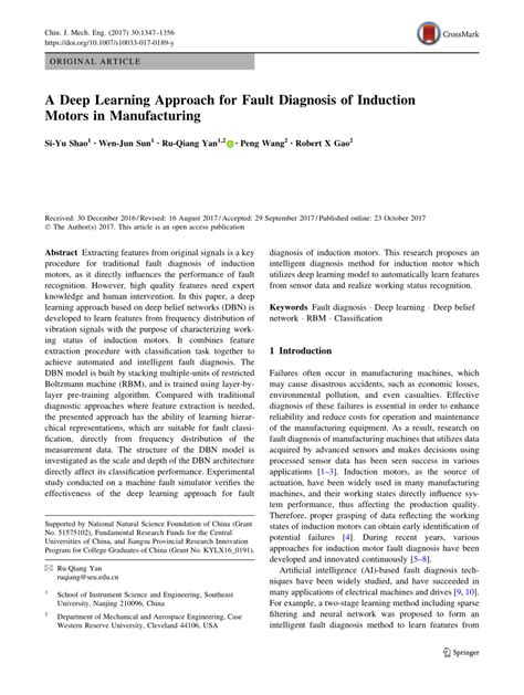 Pdf A Deep Learning Approach For Fault Diagnosis Of Induction Motors