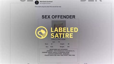Is This A Real Poster Identifying Trump As Registered Sex Offender Is This A Real Poster Identifying Trump As Registered Sex Offender