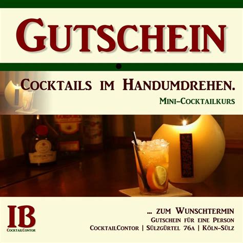 Gutschein Cocktailkurs Köln Mini Kurs Cocktails Im Handumdrehen