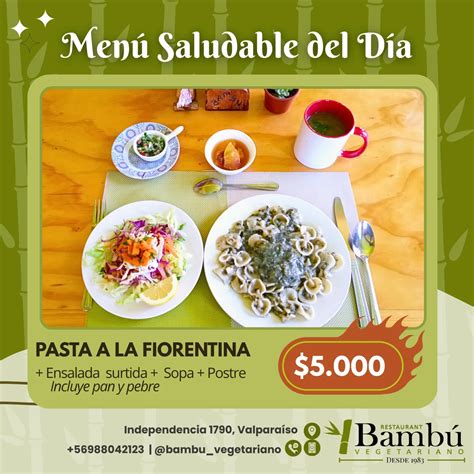 Bambu Vegetariano Menú De Hoy 2606 En Bambu Vegetariano Seguimos Con