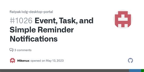 event task and simple reminder notifications · issue 1026 · flatpak