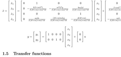 to obtain the transfer functions of the equations of the