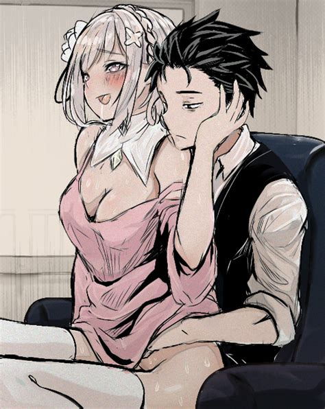 Zerobarto Emilia Rezero Natsuki Subaru Rezero Kara Hajimeru