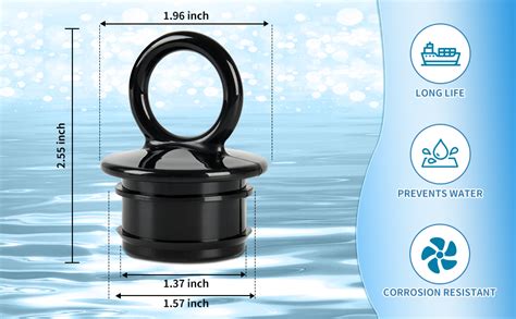 2 Pcs Pvc Boat Drain Plug For 1 1 2 Livewell Drain Plugs