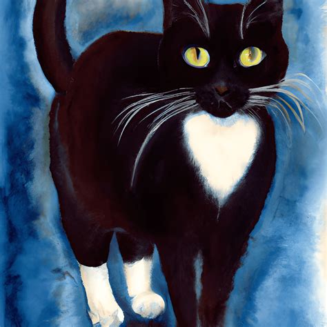 Black Tuxedo Cat · Creative Fabrica