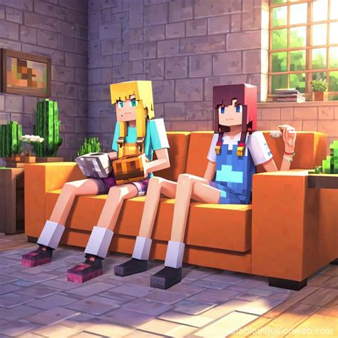 Minecraft Couple Setting Up Home Stable Diffusion Online