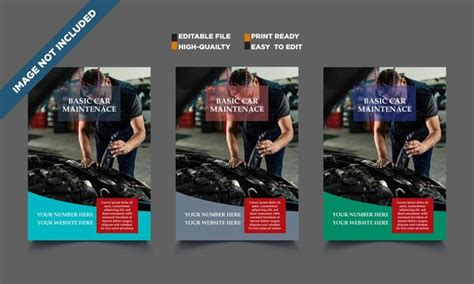 Premium Vector Car Maintenance Flyer Design Template