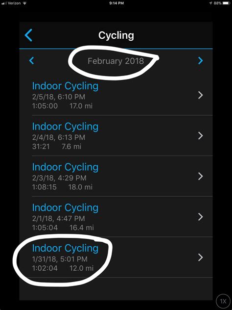 Activity View By Month — Glitch With First And Last Days In The Month Garmin Connect Mobile