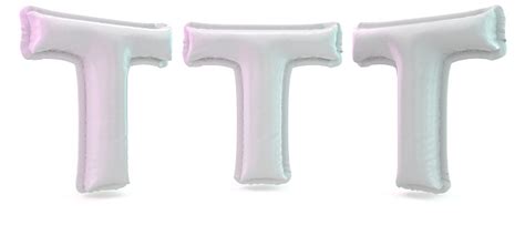 대문자 T 대문자 배경에 풍선 흰색 풍선입니다 3d 3차원 형태에 대한 스톡 사진 및 기타 이미지 3차원 형태 개체 그룹 공기 주입 Istock