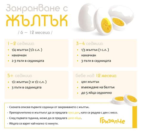 Въвеждане на жълтък в менюто на бебето