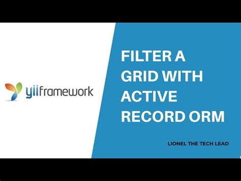 Yii PHP Framework Filter Gridview With Active Record ORM YouTube