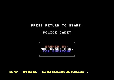 CSDb Police Cadet By MDB Crackings