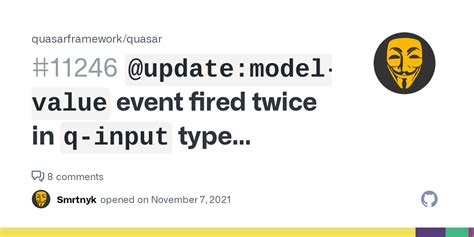 ` update model value` event fired twice in `q input` type number