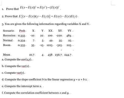 Solved 1 Prove That E X E X E X E X 2 Prove That