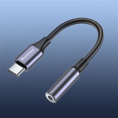 Aux адаптер Type C Jack 3 5 Кабель переходник для наушников в тканевой оплетке Samsung Xiaomi