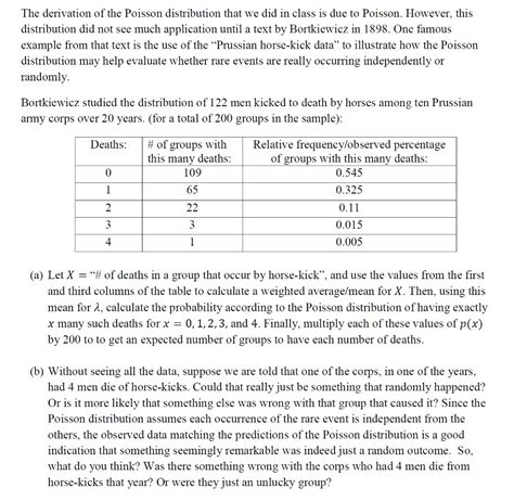 The Derivation Of The Poisson Distribution That We Chegg