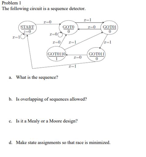 Solved Problem The Following Circuit Is A Sequence Chegg