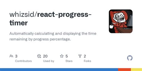 GitHub Whizsid React Progress Timer Automatically Calculating And Displaying The Time