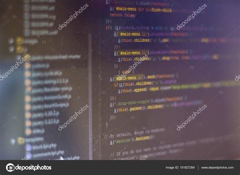 Programming Code Abstract Screen Of Software Developer Stock Photo Dashtik