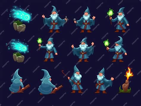 Premium Photo Design An Animation Spritesheet Of A Magical Wizard Casting