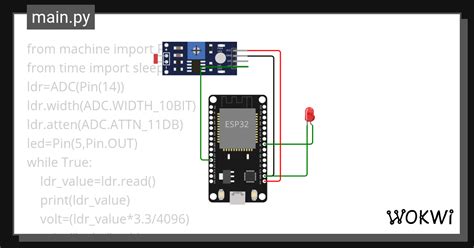 Led On Off Depending On The Presence Of Light Wokwi ESP STM Arduino Simulator